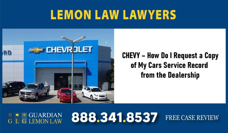CHEVY – How Do I Request a Copy of My Cars Service Record from the ...